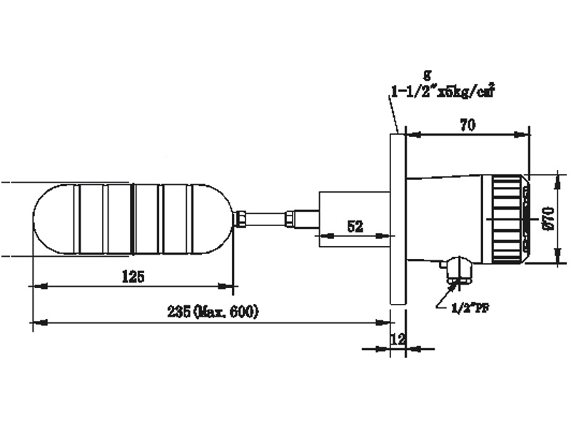 Kdsm-20 Standard Flange Side Mounted Float Level Switch | Kaidi